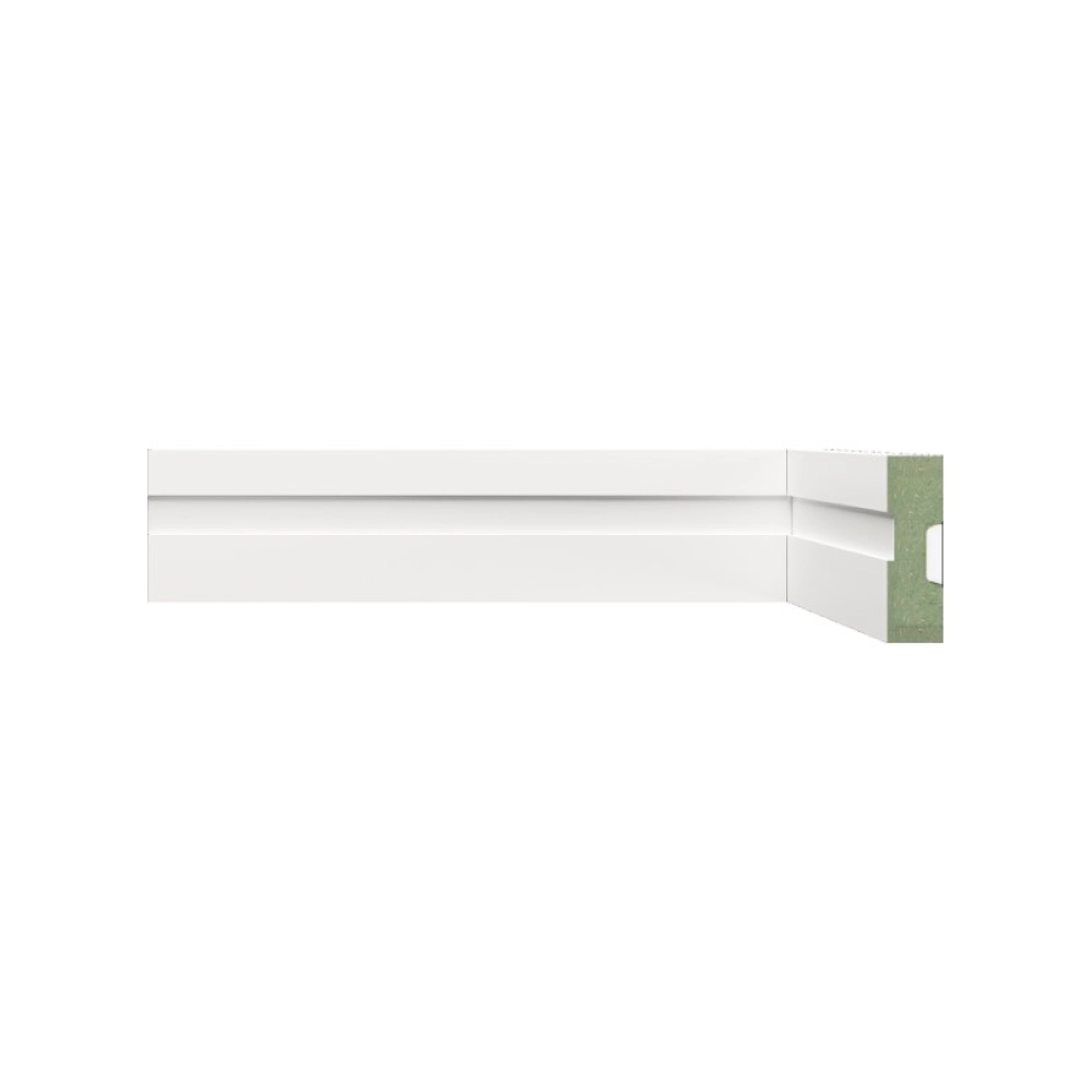 Rodapé e Guarnição Moldufama 502 UV em MDF ULTRA 5cm Branco | LigPisos